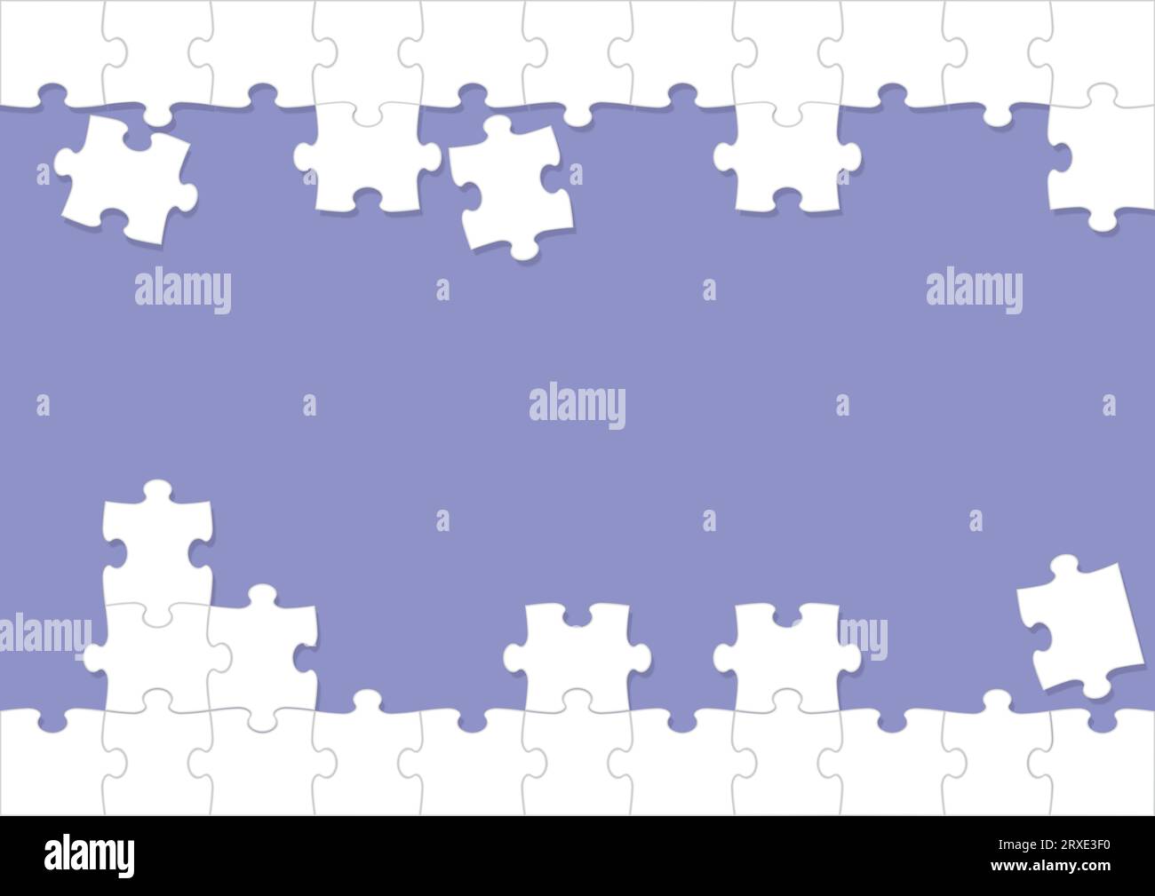 Jigsaw puzzle pieces border Stock Vector Images - Alamy