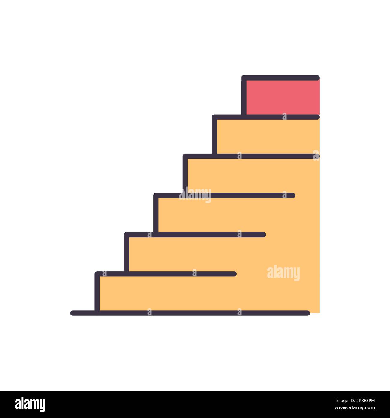 Stairs related vector icon. Isolated on white background. Vector ...