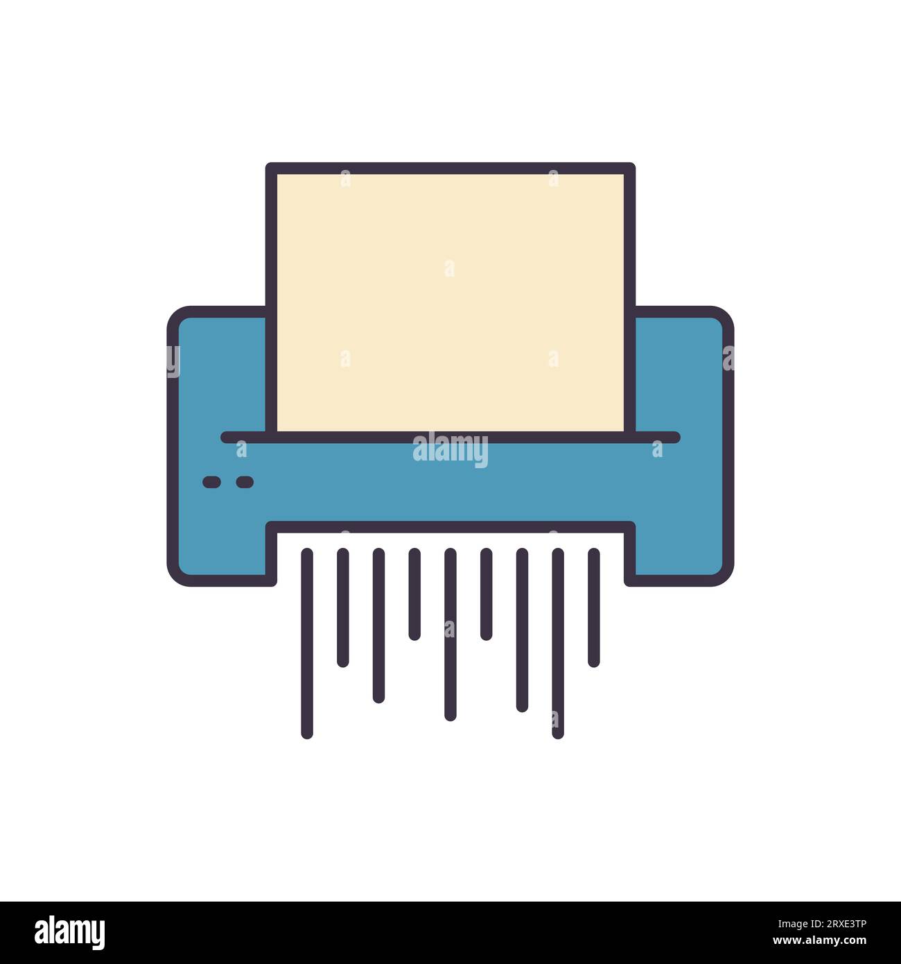 Paper Shredder related vector icon. Isolated on white background ...