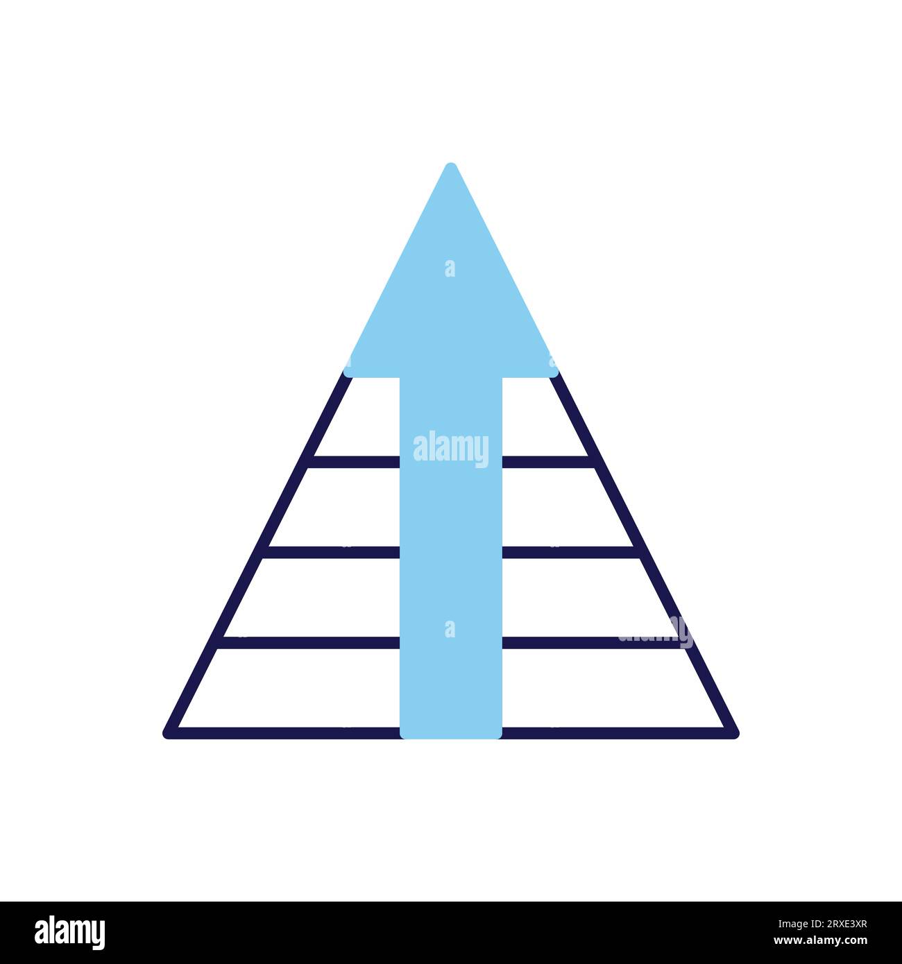 Pyramid with Arrow related vector icon. Isolated on white background ...