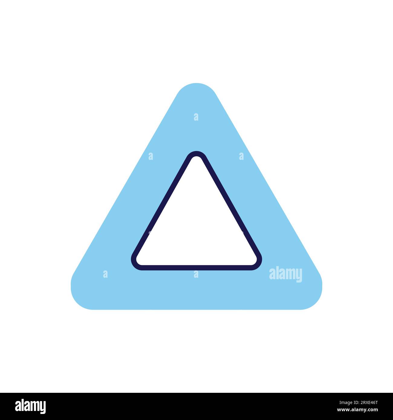 Triangle related vector icon. Isolated on white background. Vector ...