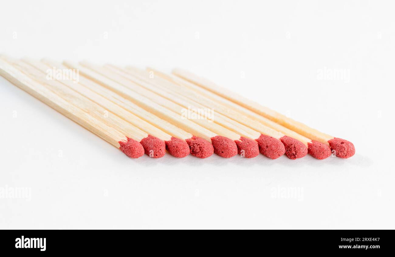 Match sticks objects collection. Group of identical matchsticks in a ...