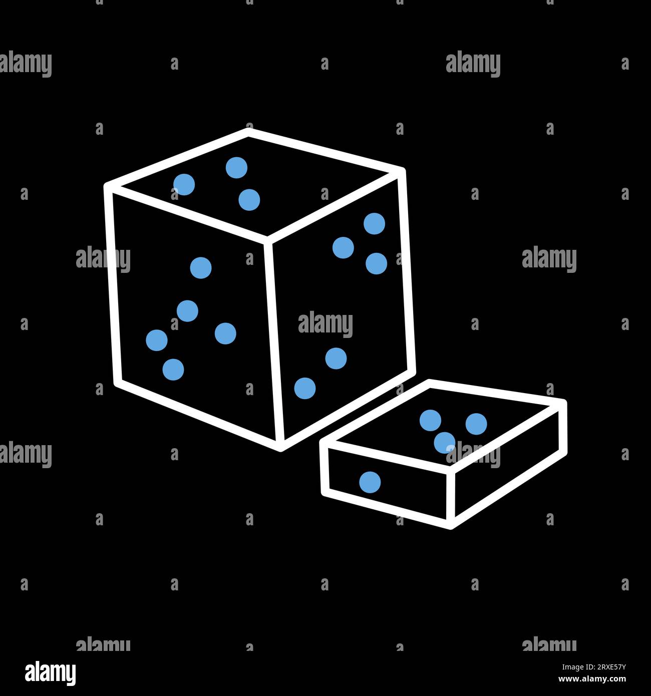 Feta cheese cubes vector on black background icon. Dairy product sign ...