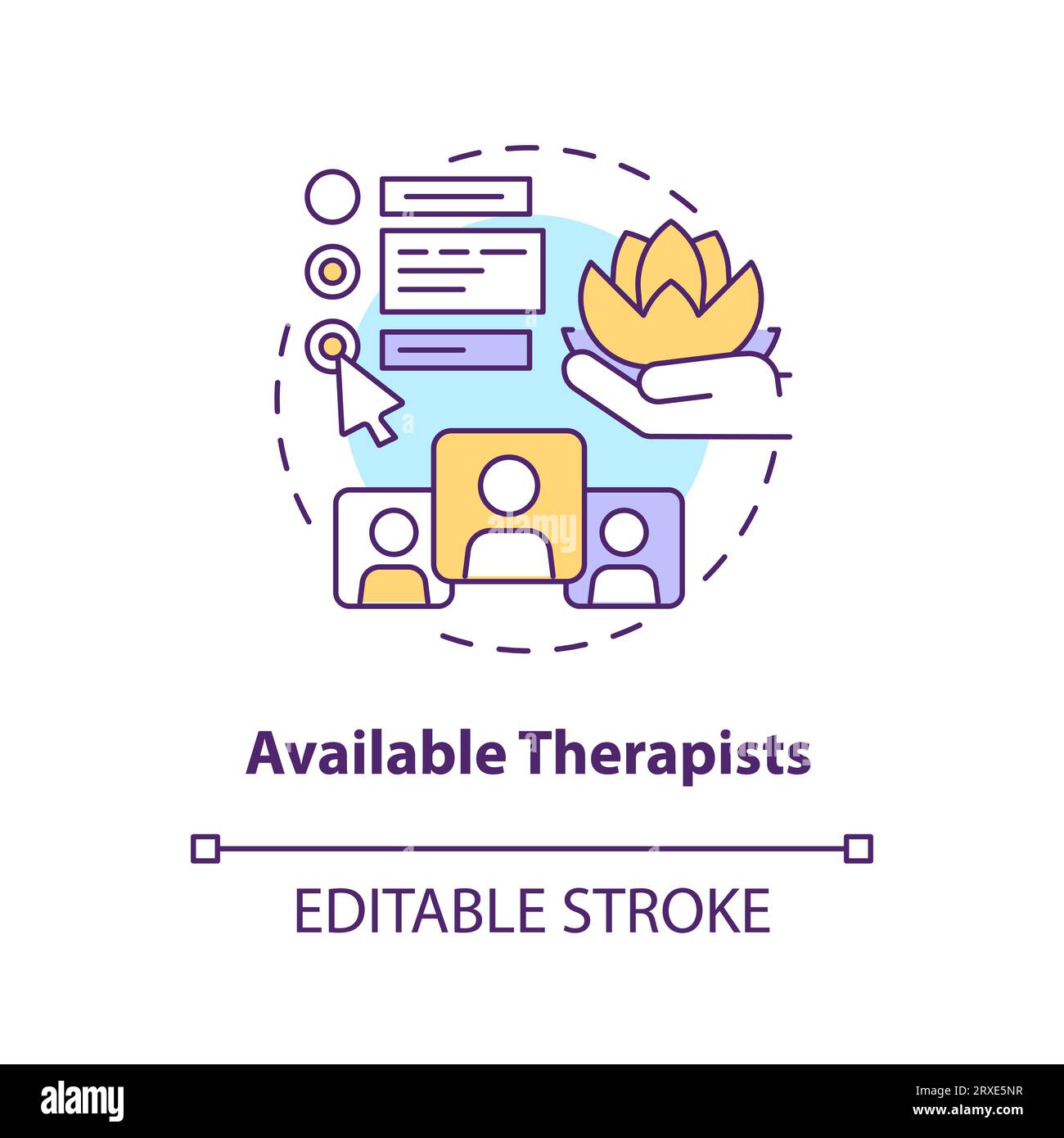 2D available therapists linear icon concept Stock Vector Image & Art ... 2D available therapists linear icon concept Stock Vector Image & Art ...