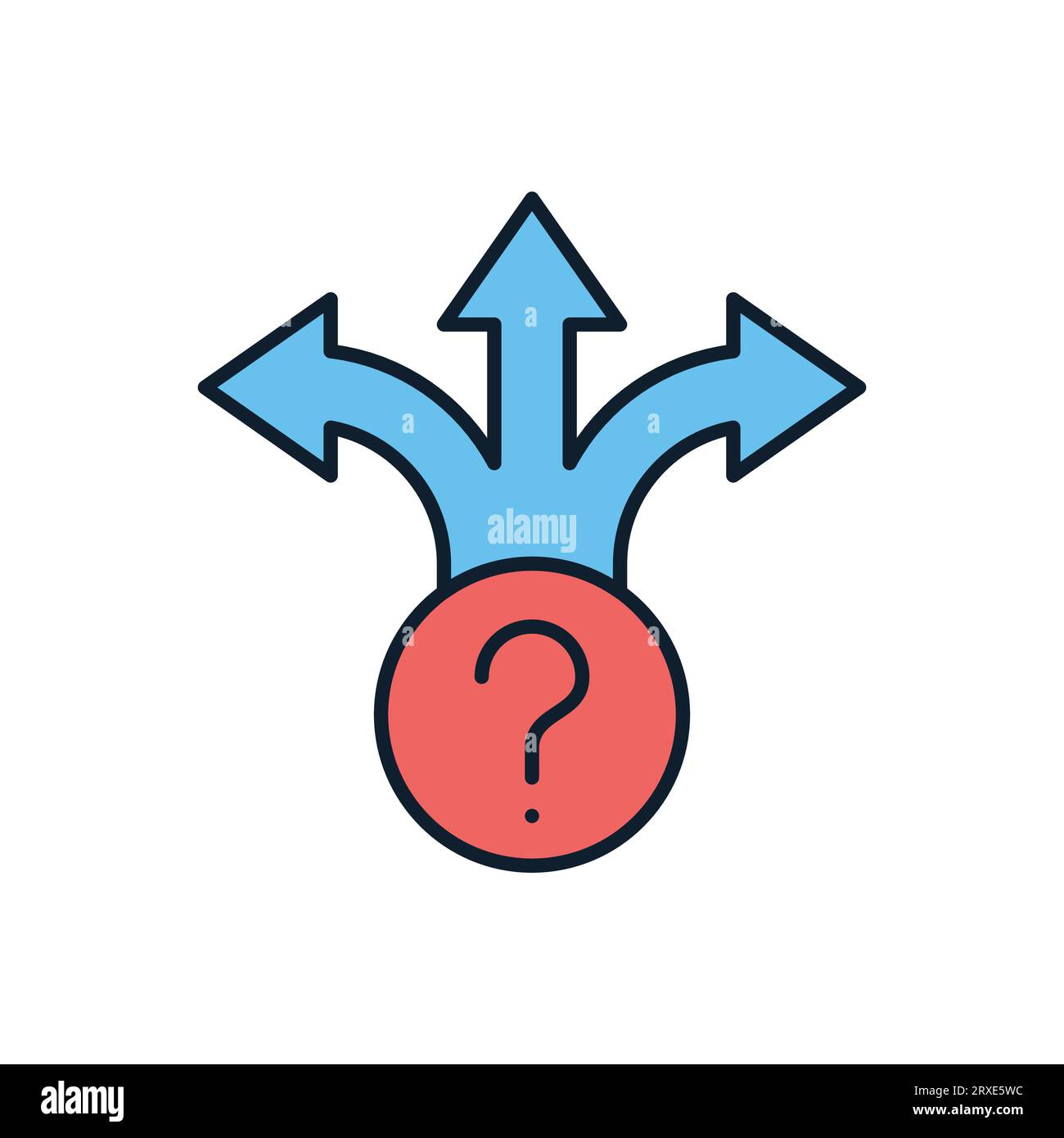 Three-Way Direction Arrow related vector icon Stock Vector Image & Art ...