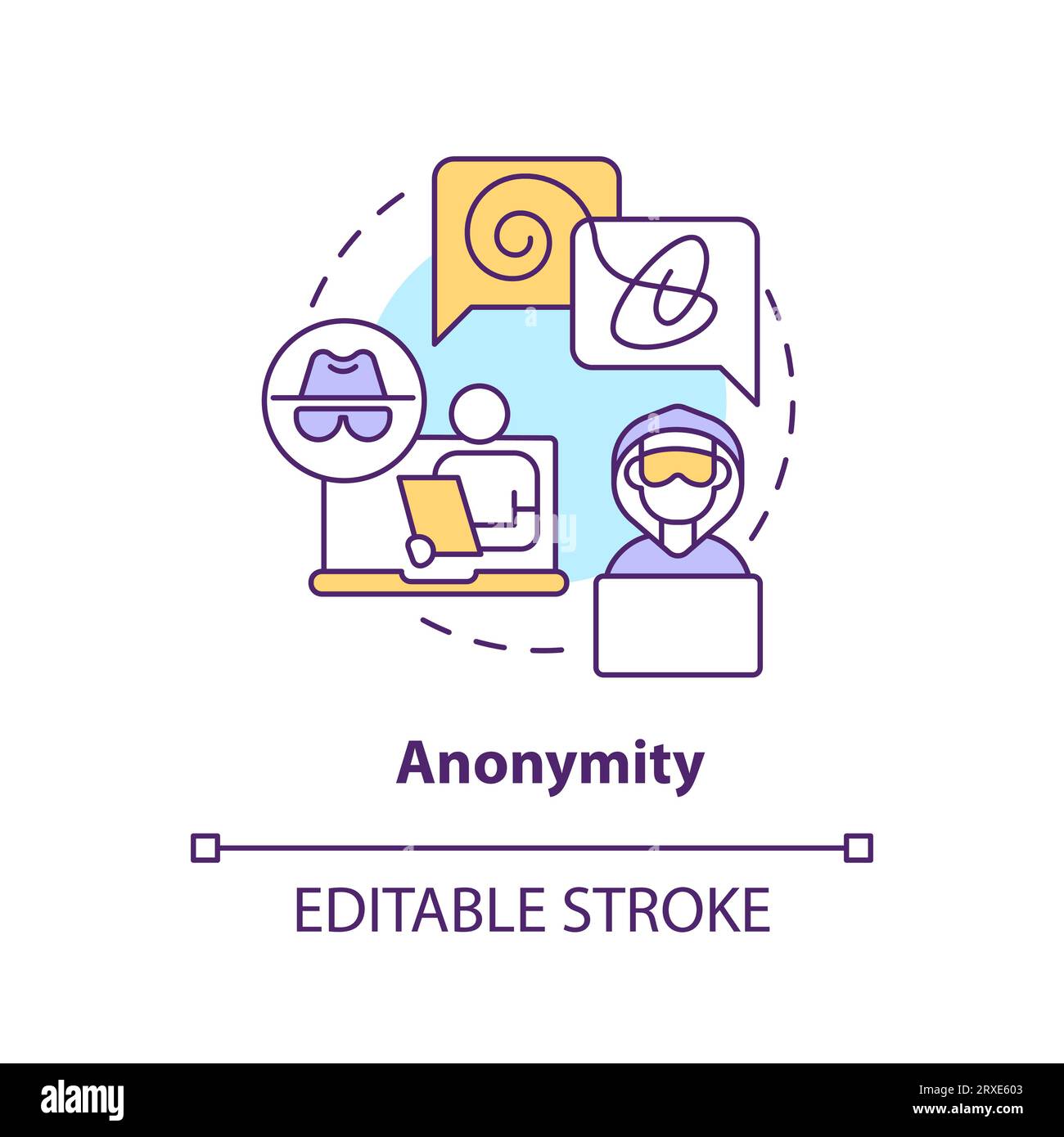 Anonymity online Stock Vector Images - Alamy