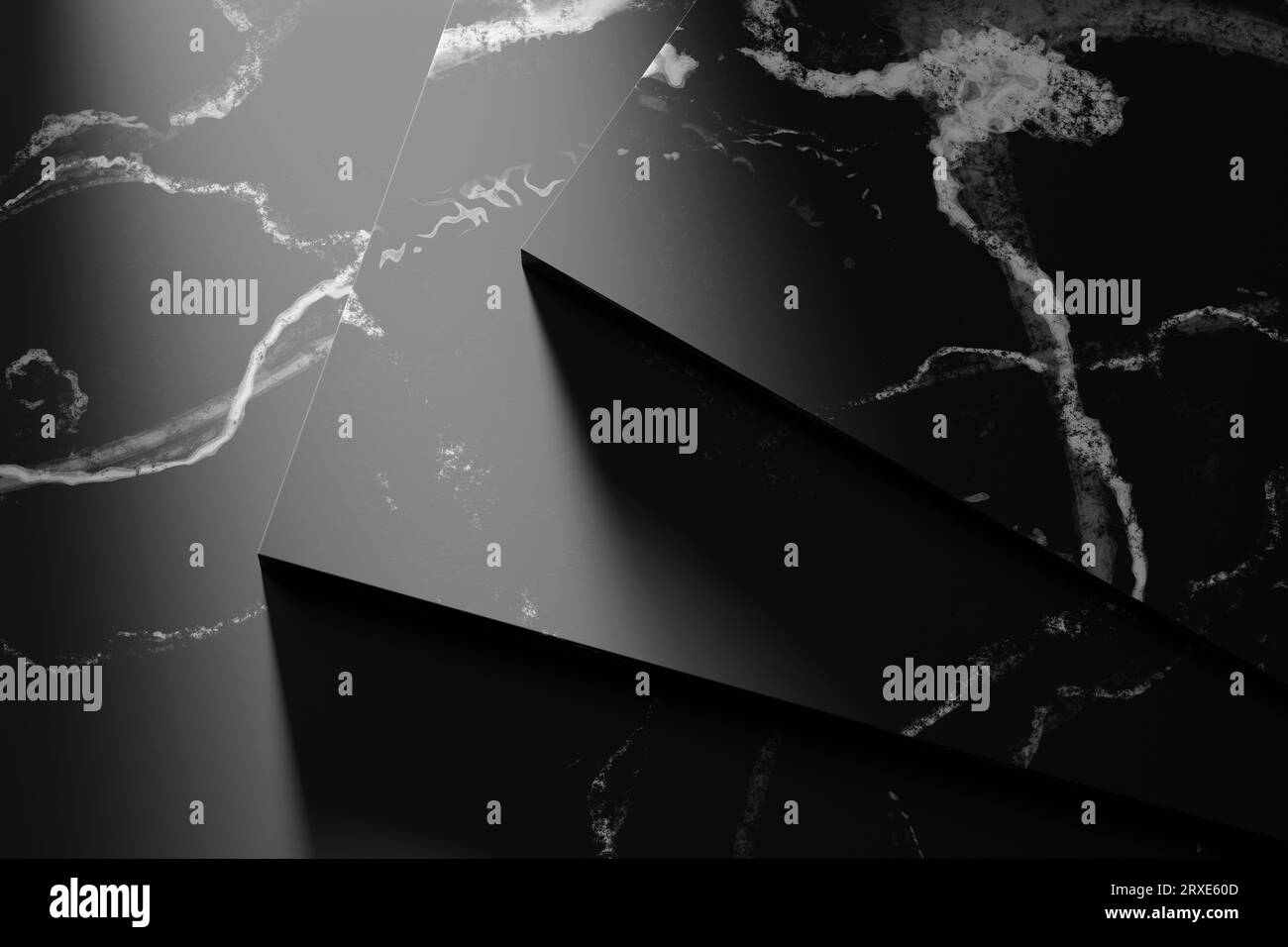 Simple black and white marble background with light streaming in Stock ...