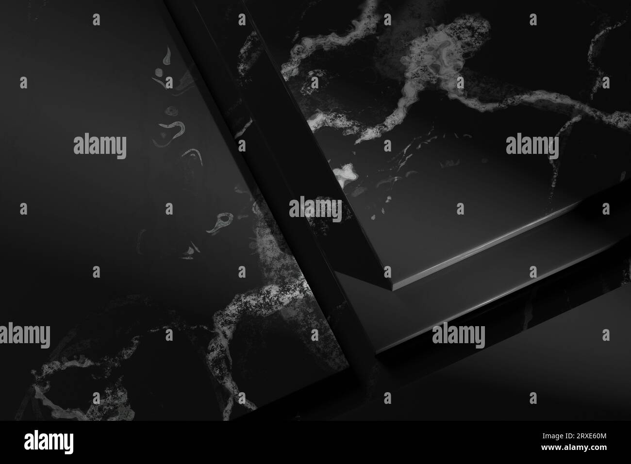 Simple black and white marble background with light streaming in Stock ...