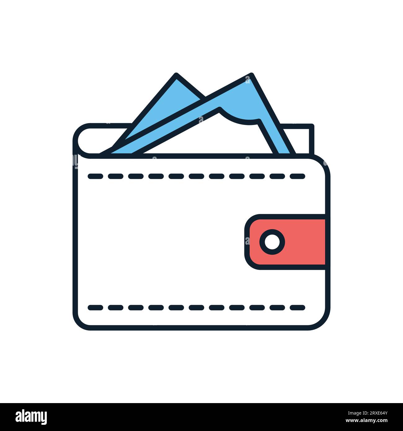 Simple wallet flat black Stock Vector Images - Alamy