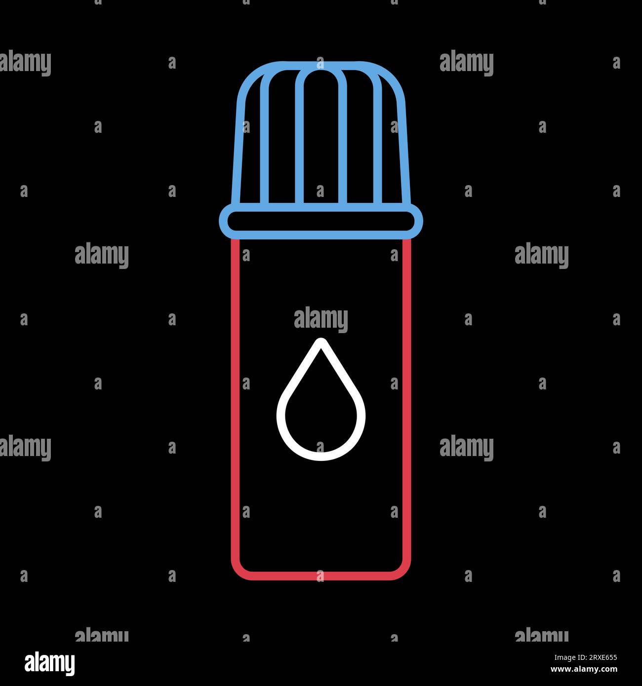 Whipped cream aerosol can vector on black background icon. Dairy ...