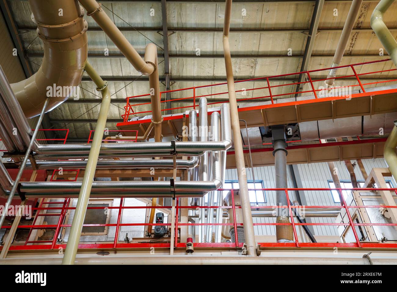 Pipeline facilities in a factory Stock Photo - Alamy