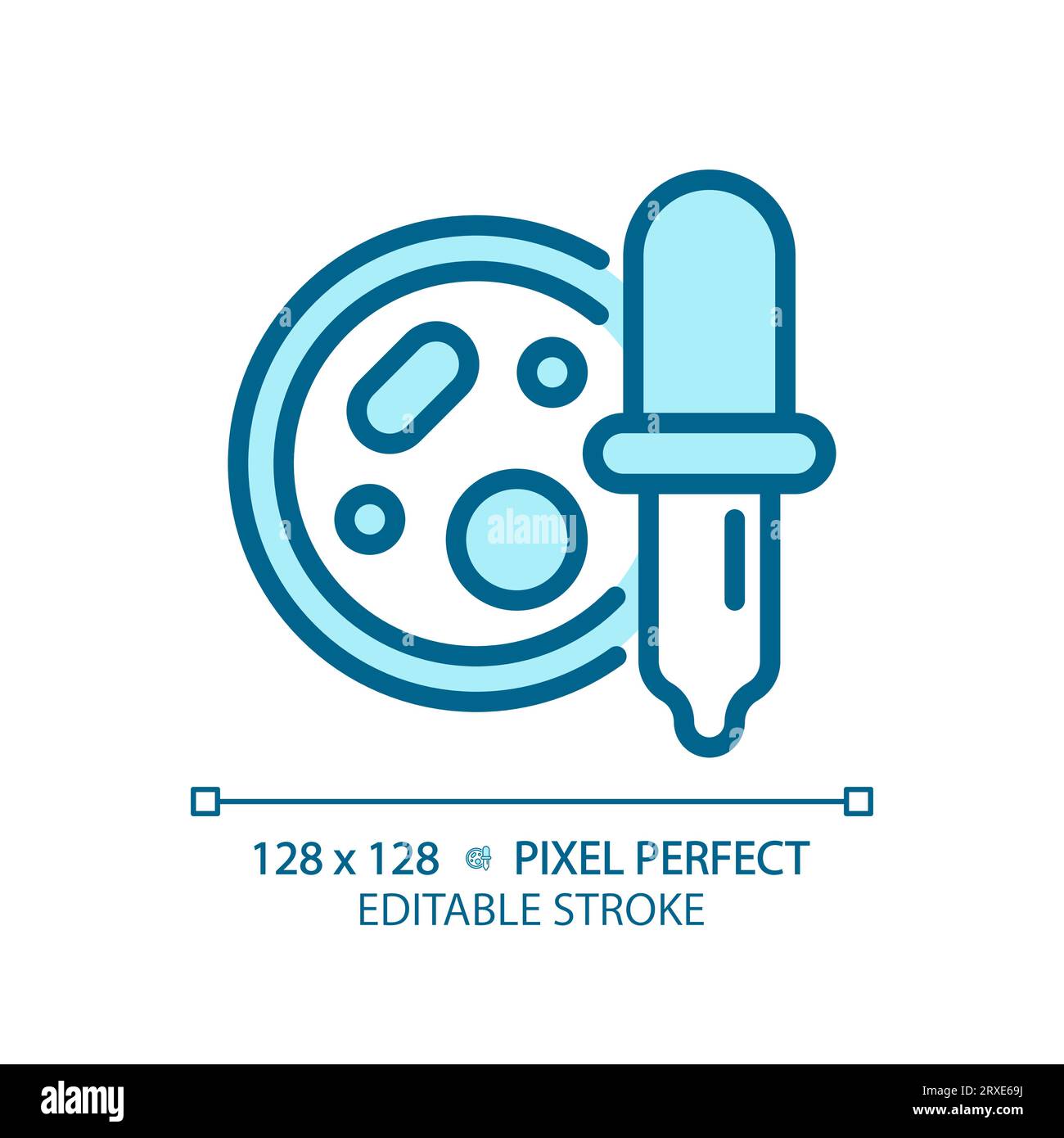 Blue petri dish bacteria icon hi-res stock photography and images - Alamy