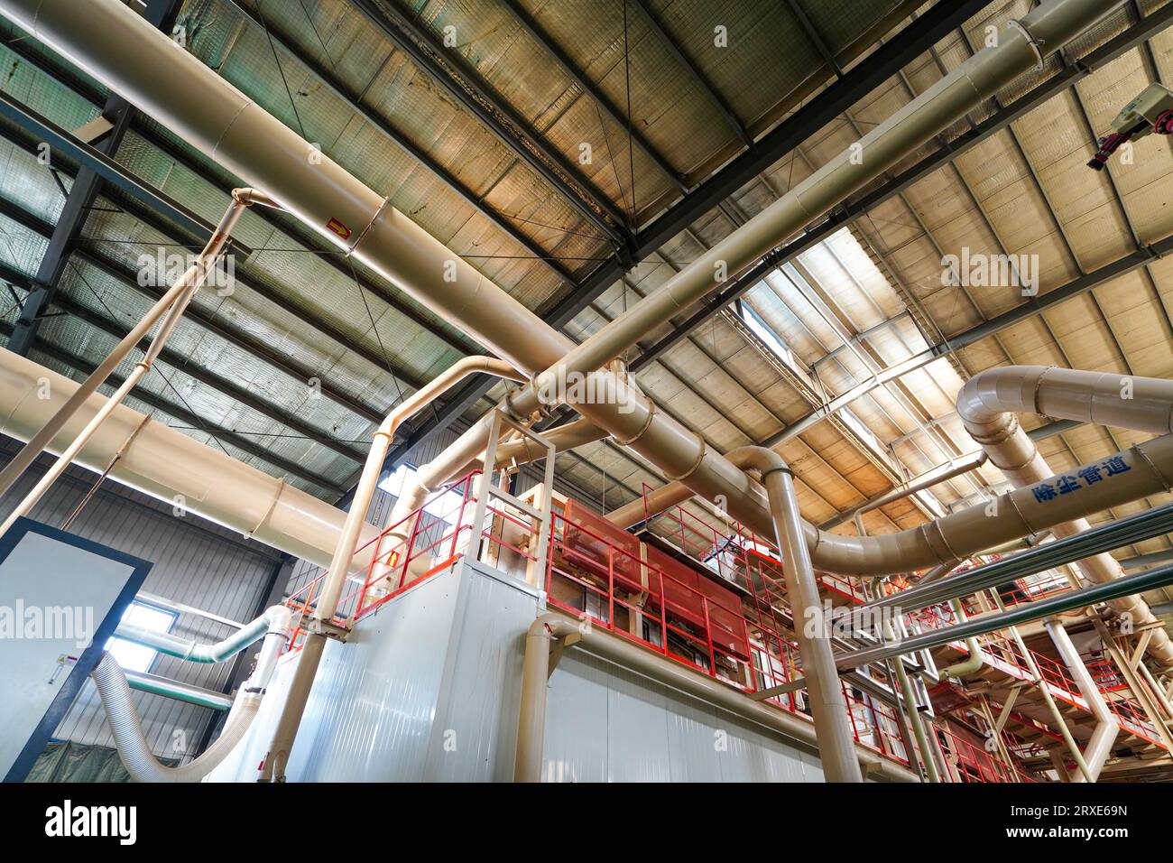Pipeline facilities in a factory Stock Photo - Alamy