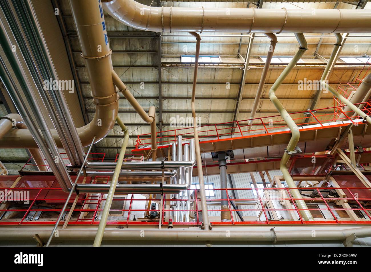 Pipeline facilities in a factory Stock Photo - Alamy