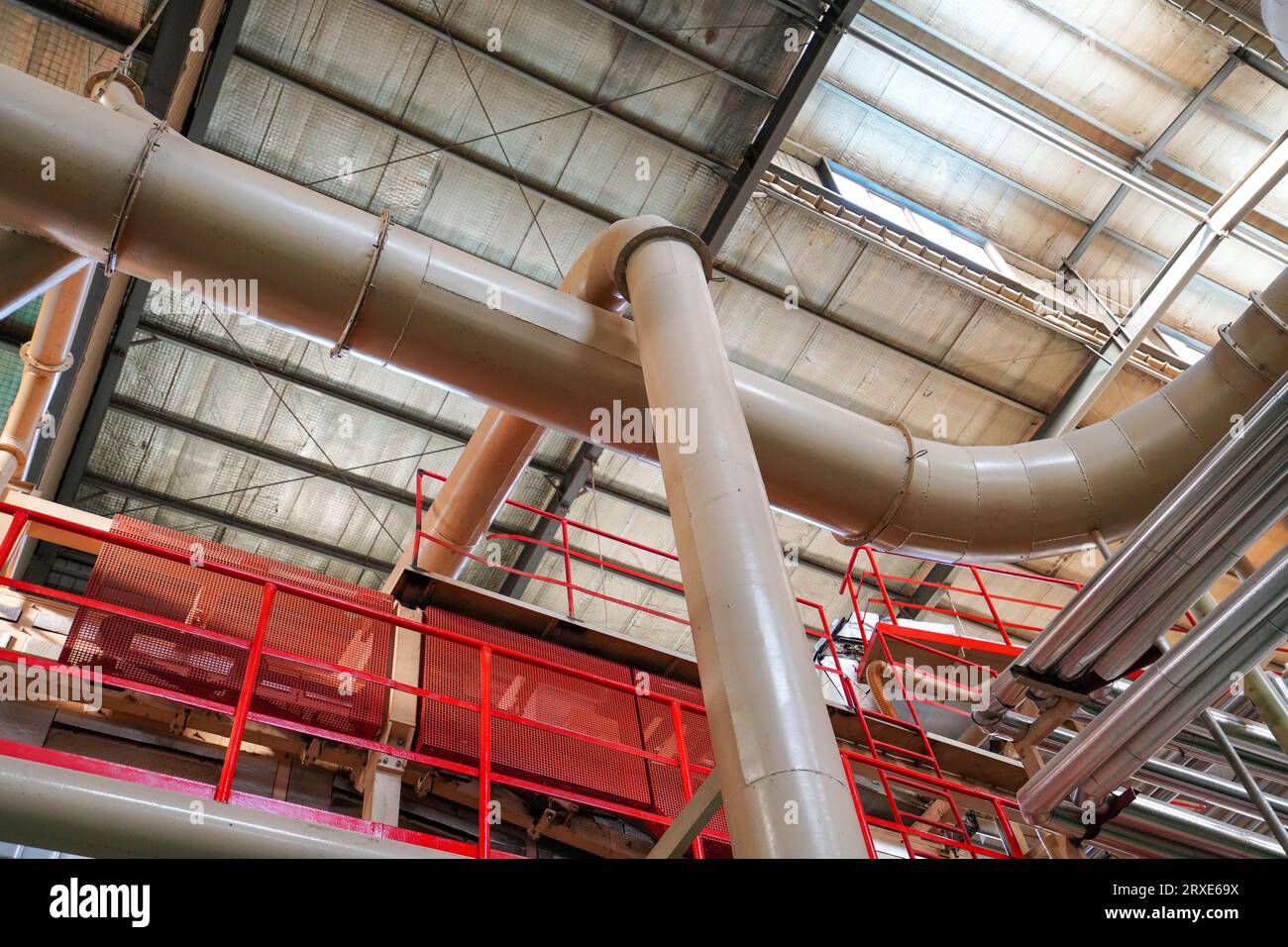 Pipeline facilities in a factory Stock Photo - Alamy