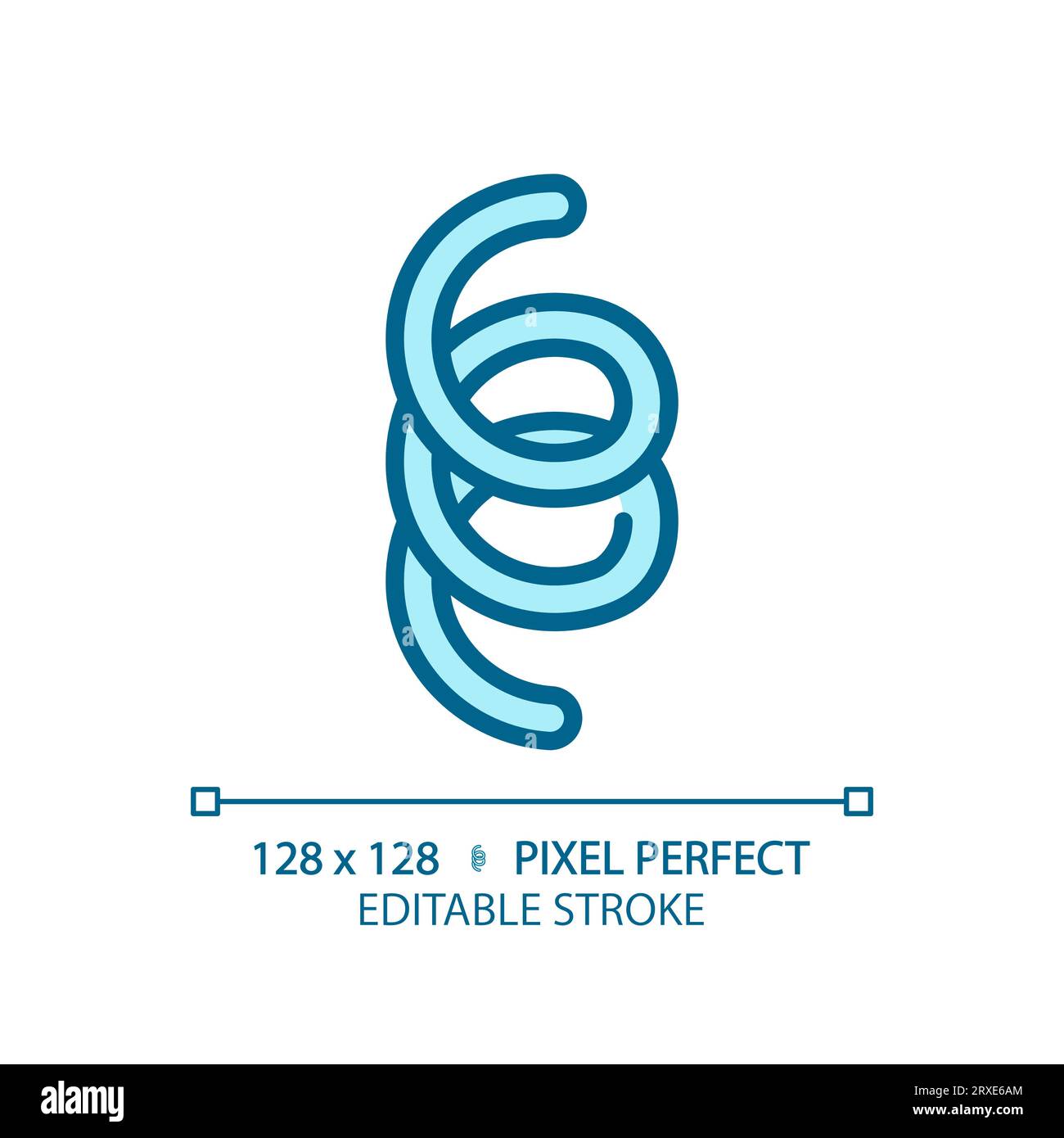 2D customizable thin line blue spirochete icon Stock Vector Image & Art - Alamy