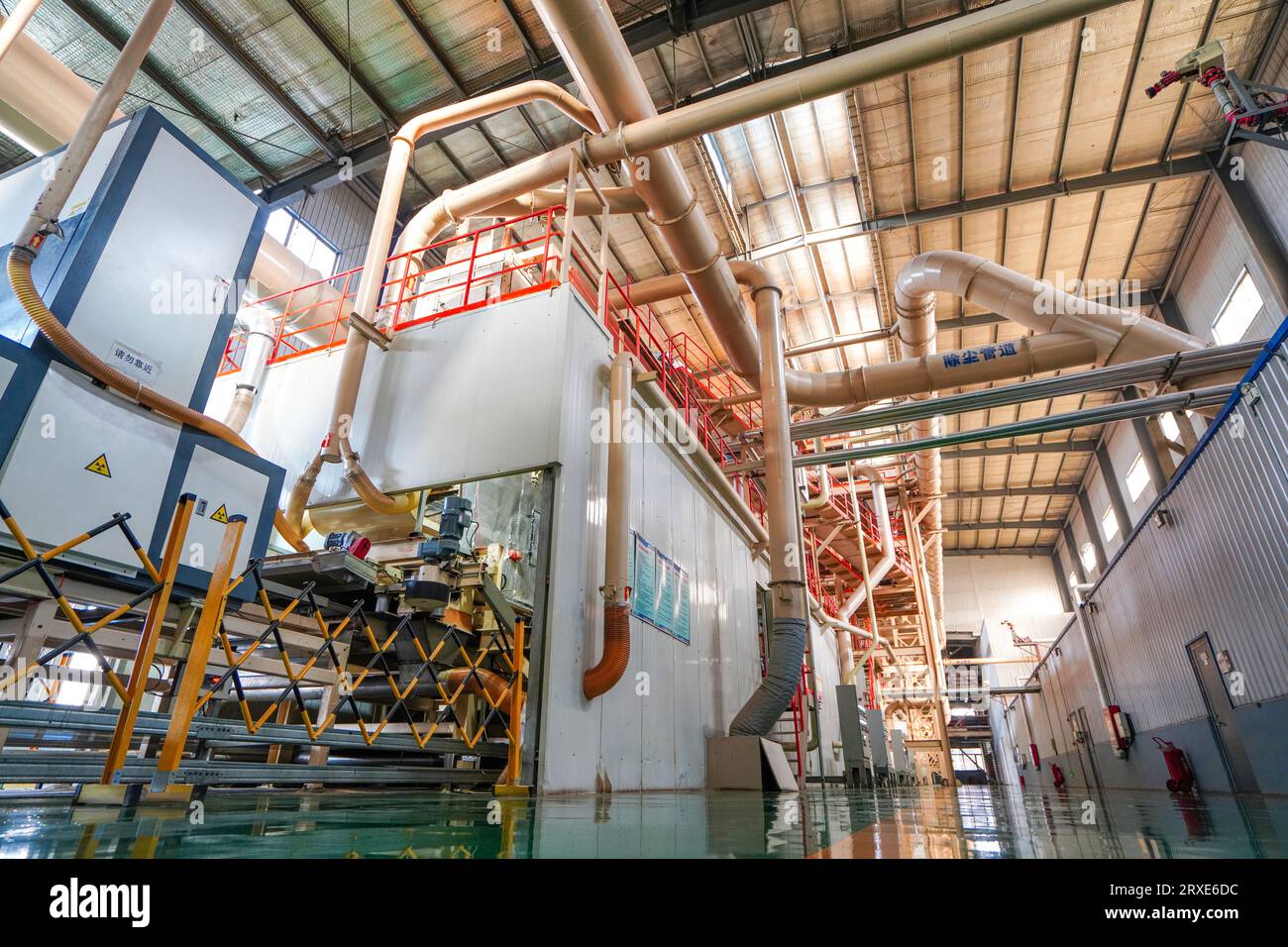 Pipeline facilities in a factory Stock Photo - Alamy