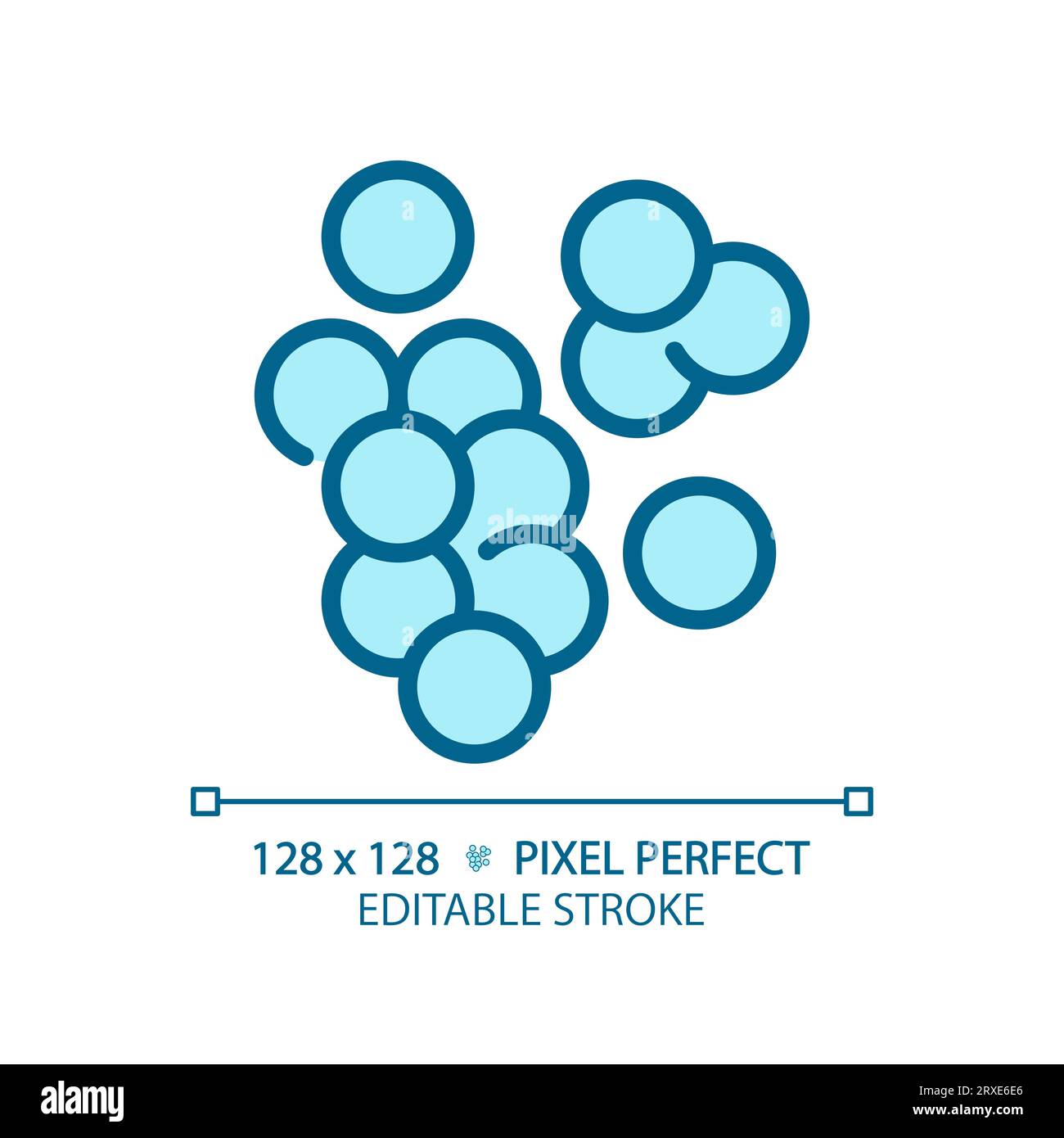 2D customizable thin line blue coccus icon Stock Vector Image & Art - Alamy