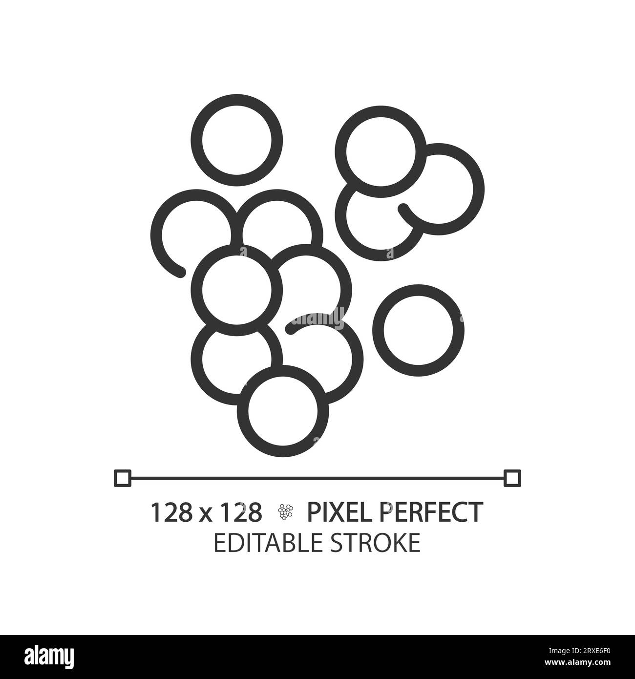 2D customizable thin line black coccus icon Stock Vector Image & Art - Alamy