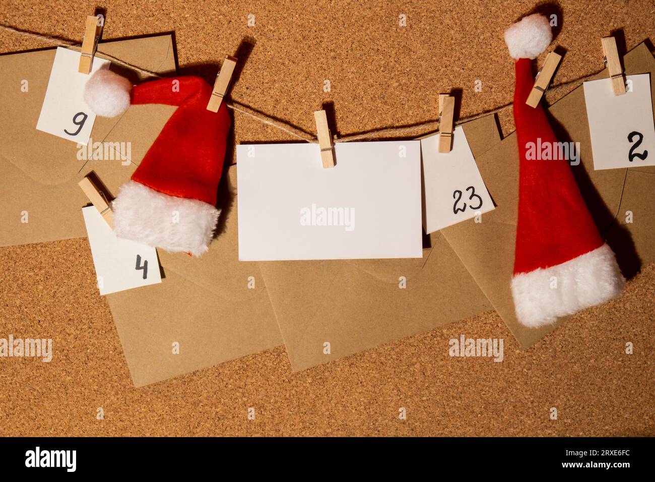 Original Advent Calendar made of envelopes in earth tones recycling eco ...