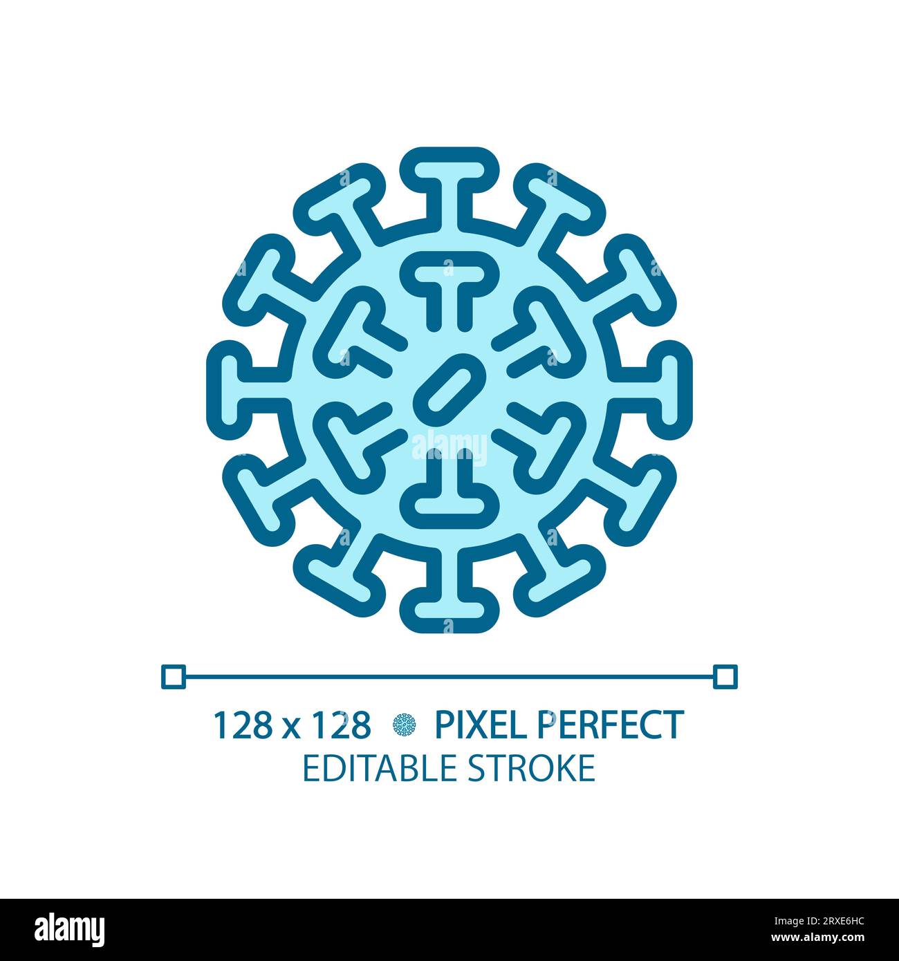 2D customizable thin line blue rotavirus icon Stock Vector Image & Art - Alamy