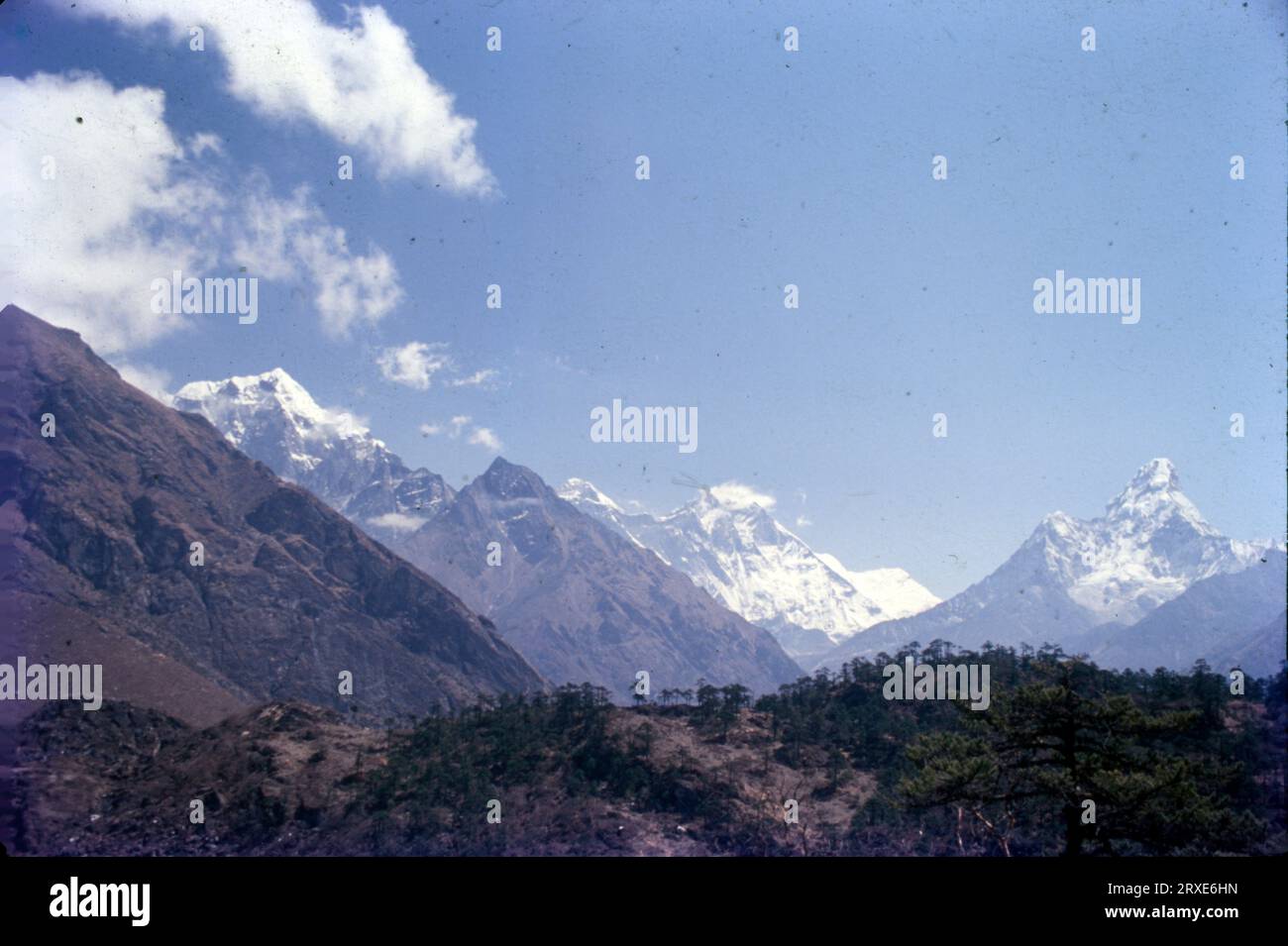 Rising at the border of Tibet and Nepal, Mount Everest formed from a ...