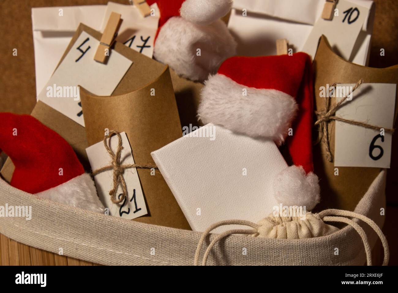 Original Advent Calendar for Christmas Homemade. Preparation to ...