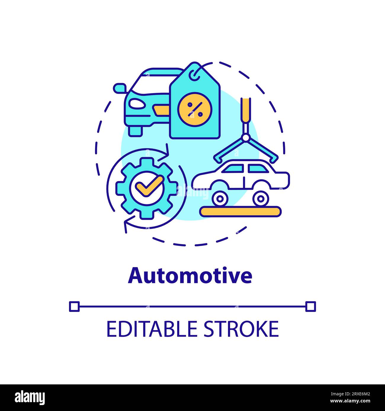 2D customizable colorful thin linear icon automotive concept Stock ... 2D customizable colorful thin linear icon automotive concept Stock ...