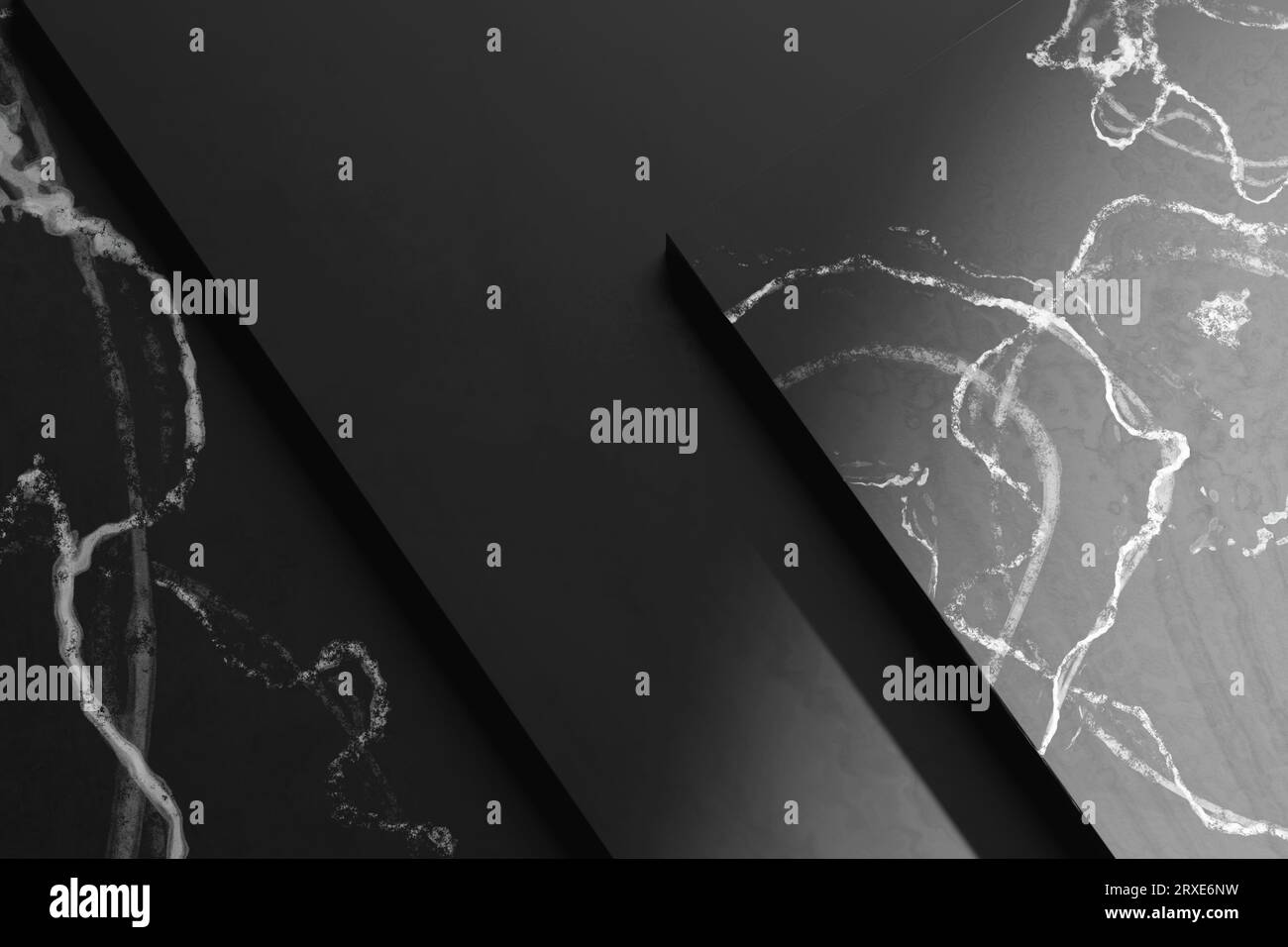 Simple black and white marble background with light streaming in Stock ...