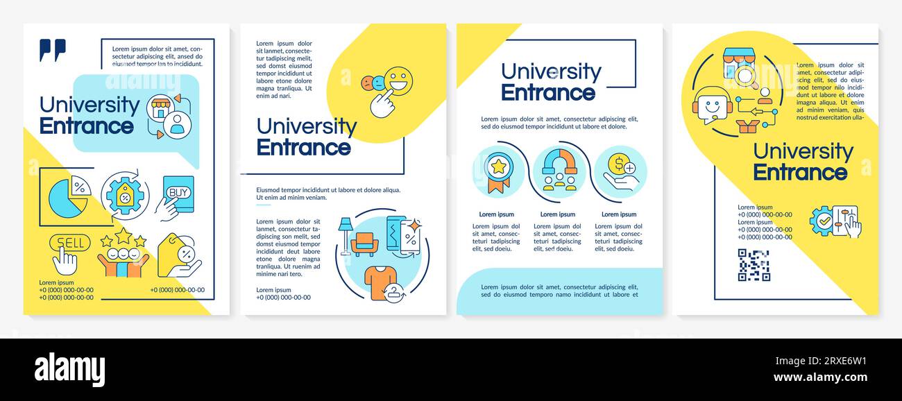 2D brochure with C2C linear icons Stock Vector Image & Art - Alamy