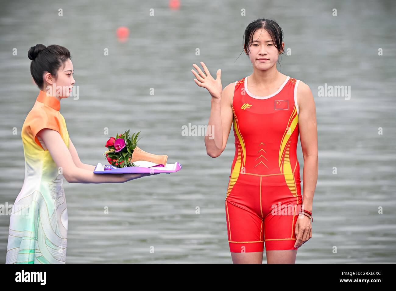 Silver medalist in the womens single sculls hi-res stock photography ...