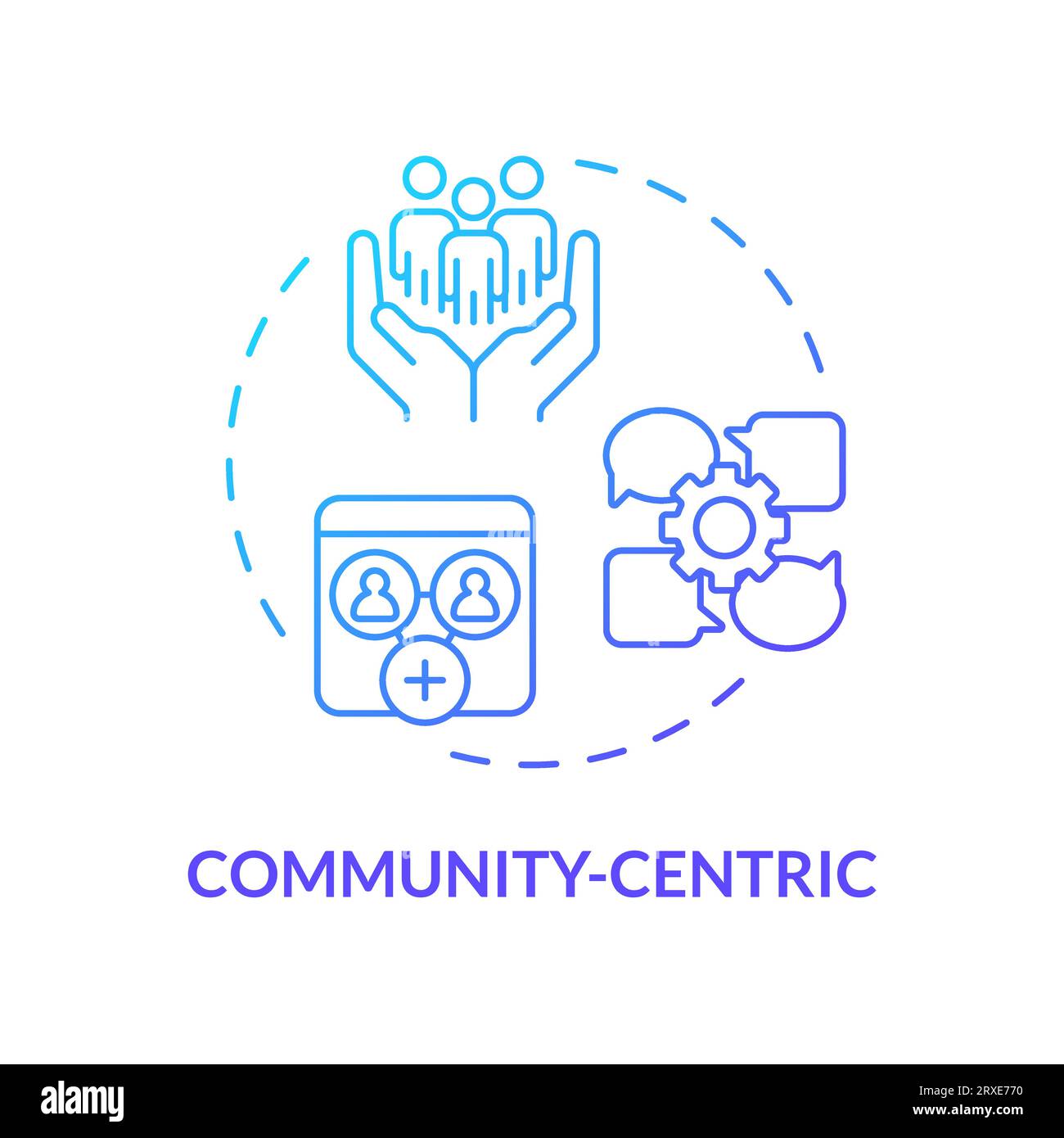 2D gradient thin linear icon community centric concept Stock Vector ... 2D gradient thin linear icon community centric concept Stock Vector ...