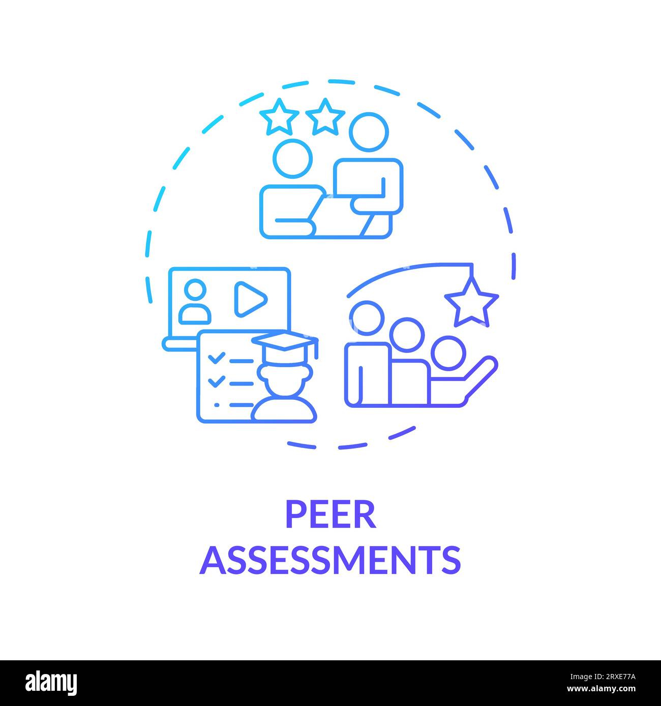 2D gradient thin linear icon peer assessments concept Stock Vector ... 2D gradient thin linear icon peer assessments concept Stock Vector ...