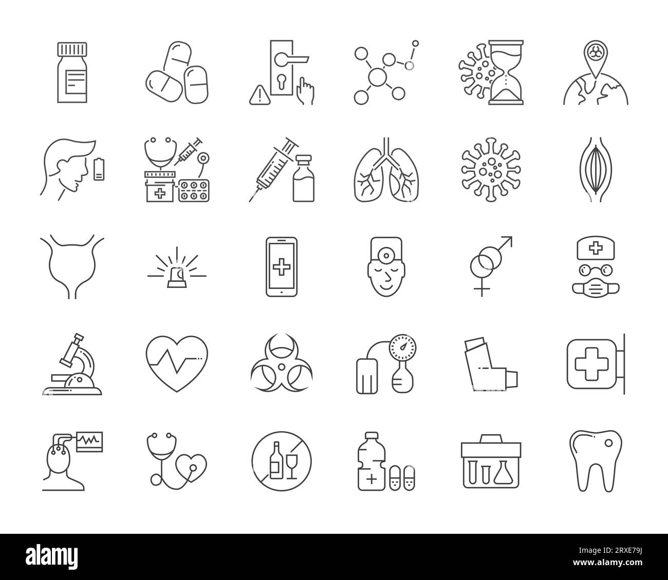 Medical Vector Icons Set Stock Vector Image & Art - Alamy