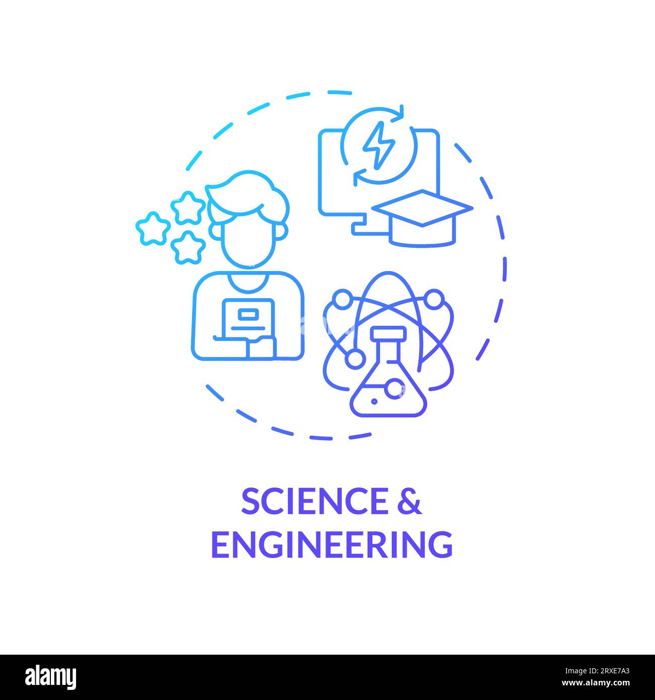 2D thin line icons science and engineering concept Stock Vector Image ...