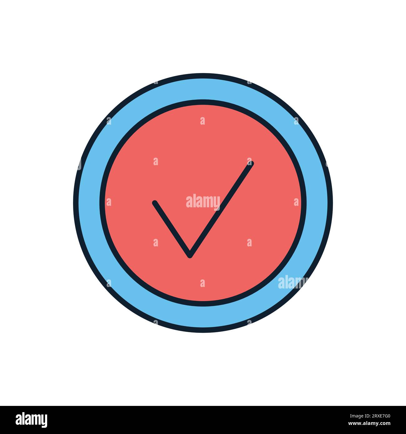 Check Mark related vector icon Stock Vector Image & Art - Alamy