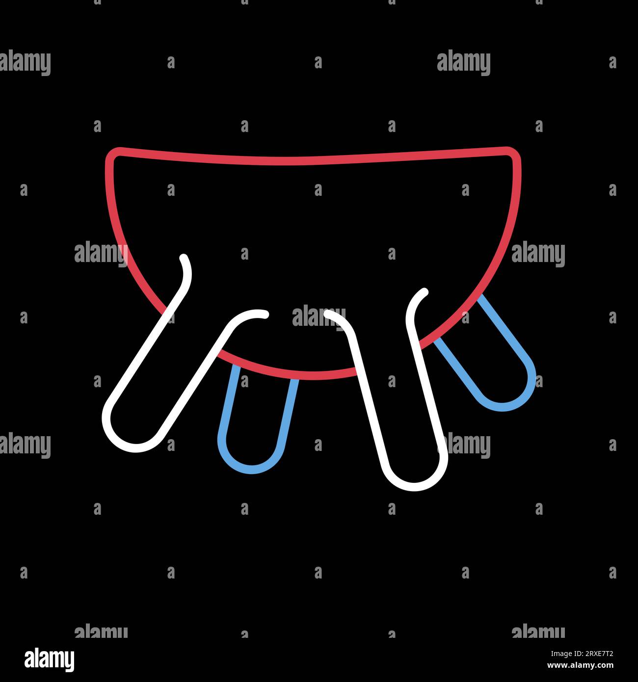 Cow udder vector on black background icon. Dairy product sign. Graph ...