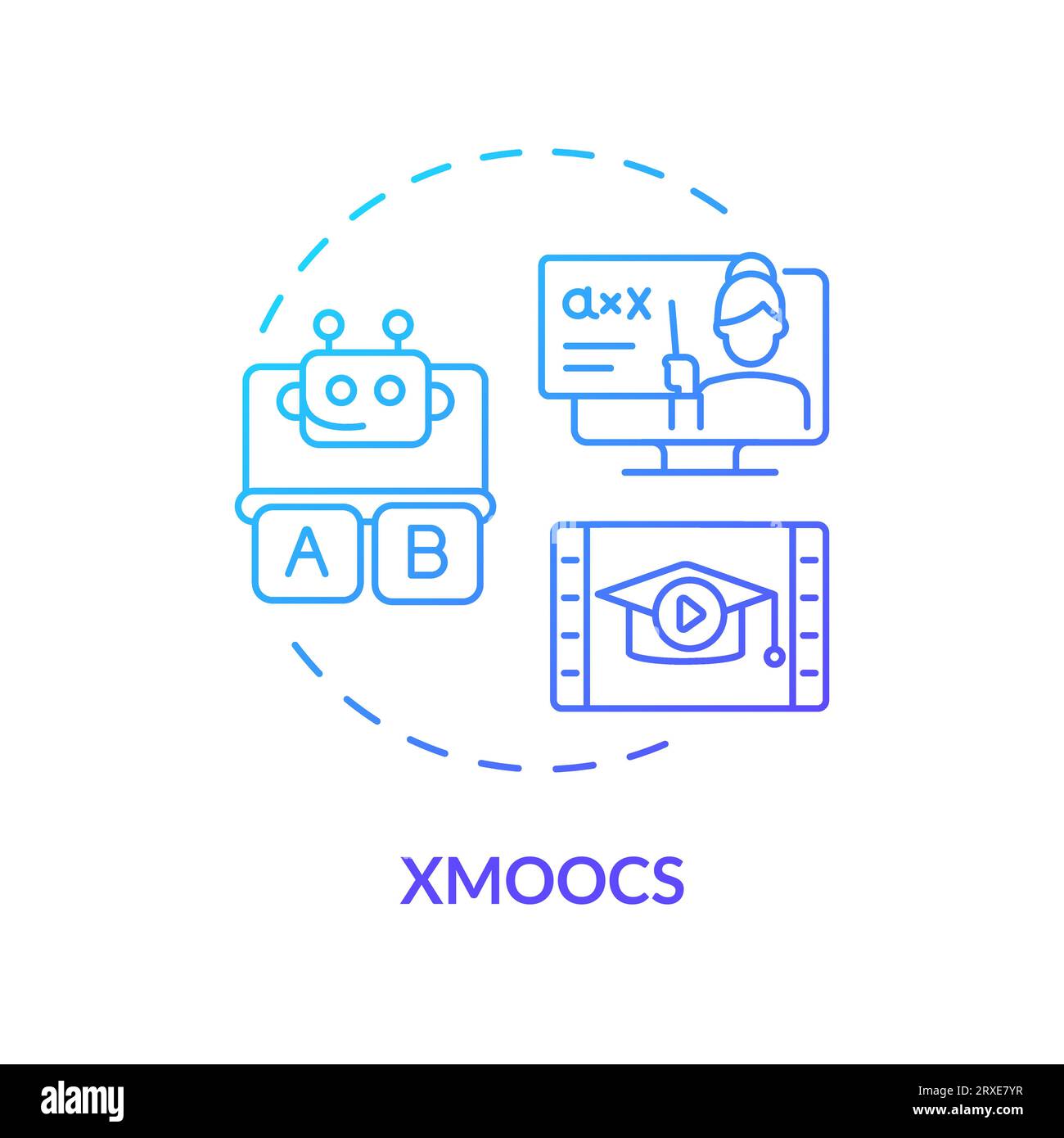 2D gradient thin linear icon xMOOCs concept Stock Vector Image & Art ... 2D gradient thin linear icon xMOOCs concept Stock Vector Image & Art ...
