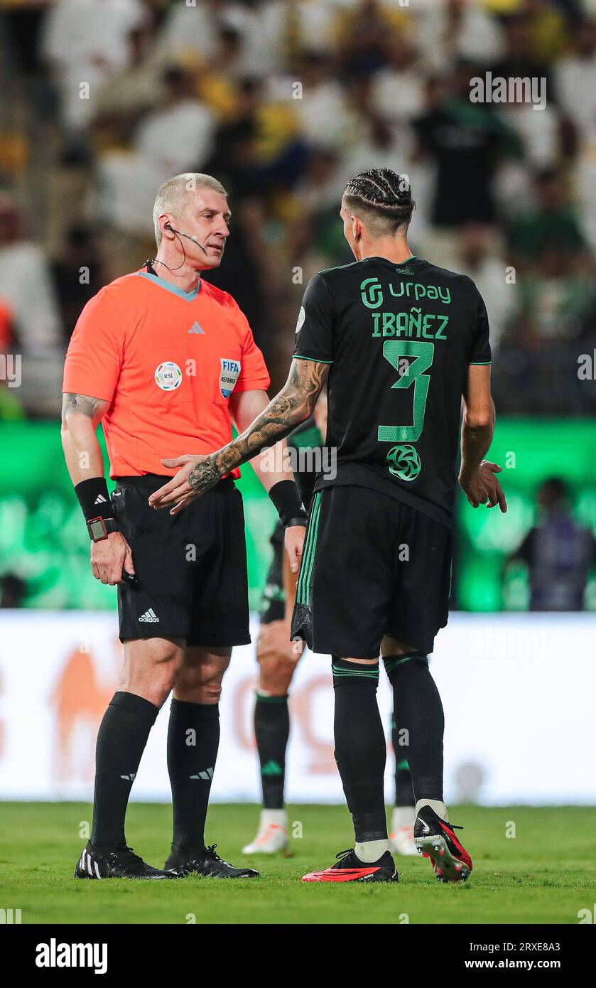 Referee Anderson Daronco in action during the Saudi FC during their ...