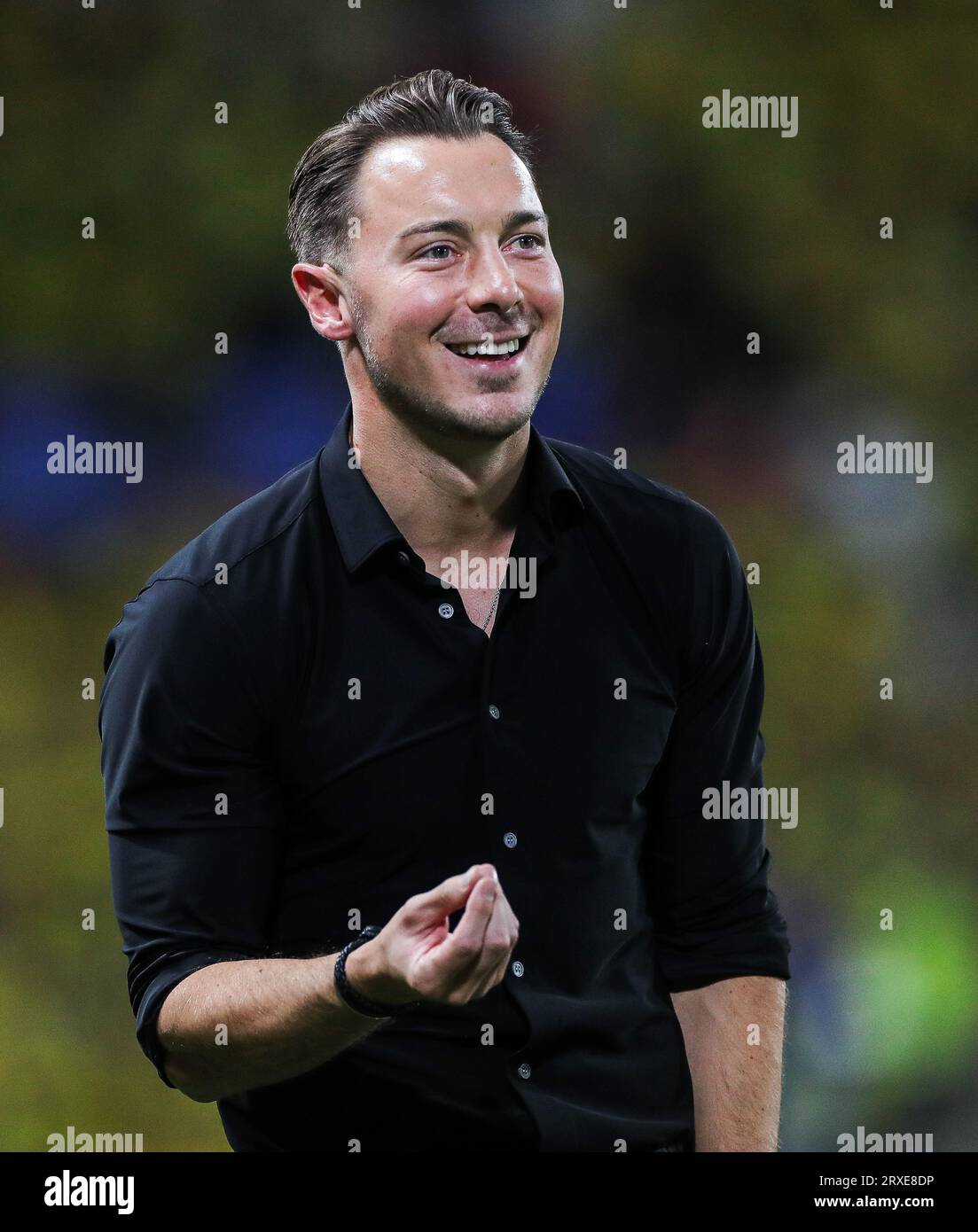 Matthias Jaissle, Head Coach of Al-Ahli Saudi FC, gives instructions to ...