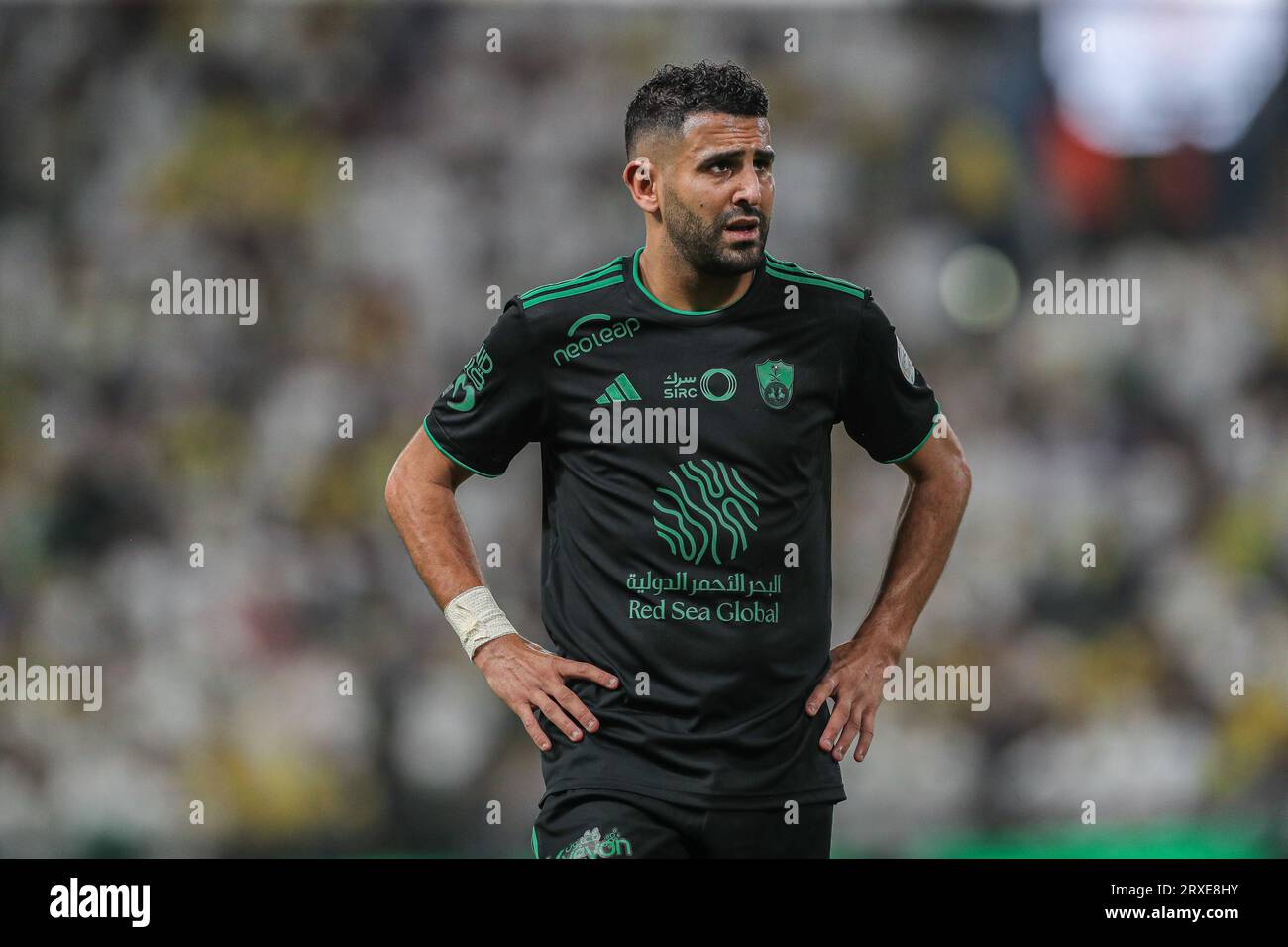 Riyad Mahrez #7 of Al-Ahli Saudi FC in action during their Match Day 7 ...