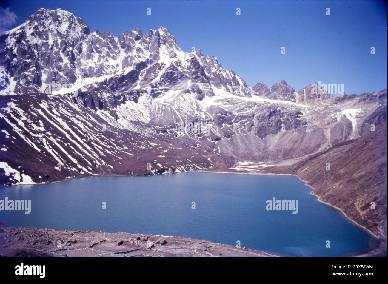 Himalayan Mountain Range, Snow Mountains, India-Nepal, Asia Stock Photo ...