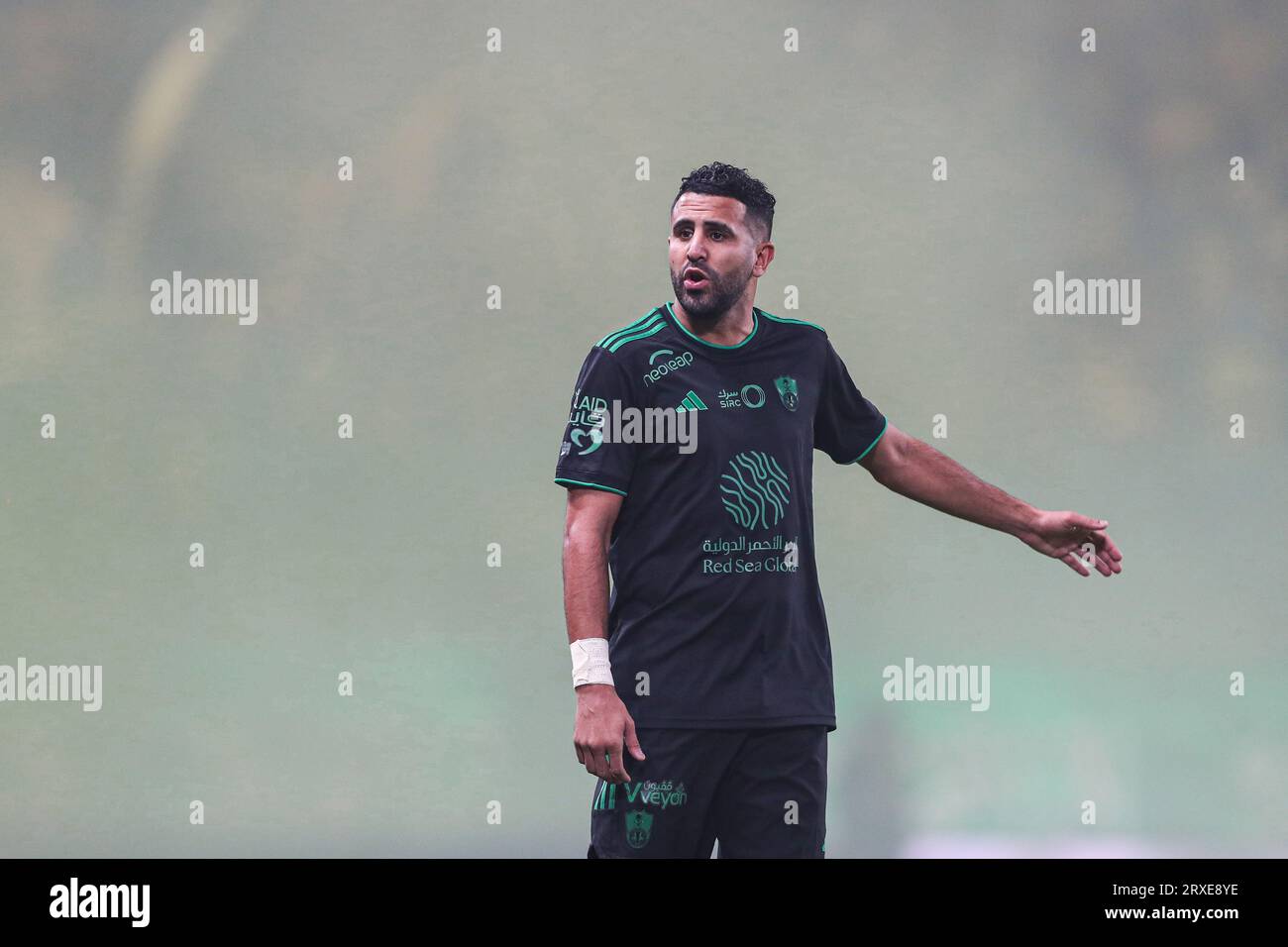 Riyad Mahrez #7 of Al-Ahli Saudi FC in action during their Match Day 7 ...
