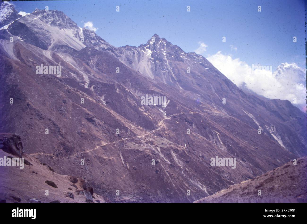 Himalayan Mountain Range, Snow Mountains, India-Nepal, Asia Stock Photo ...