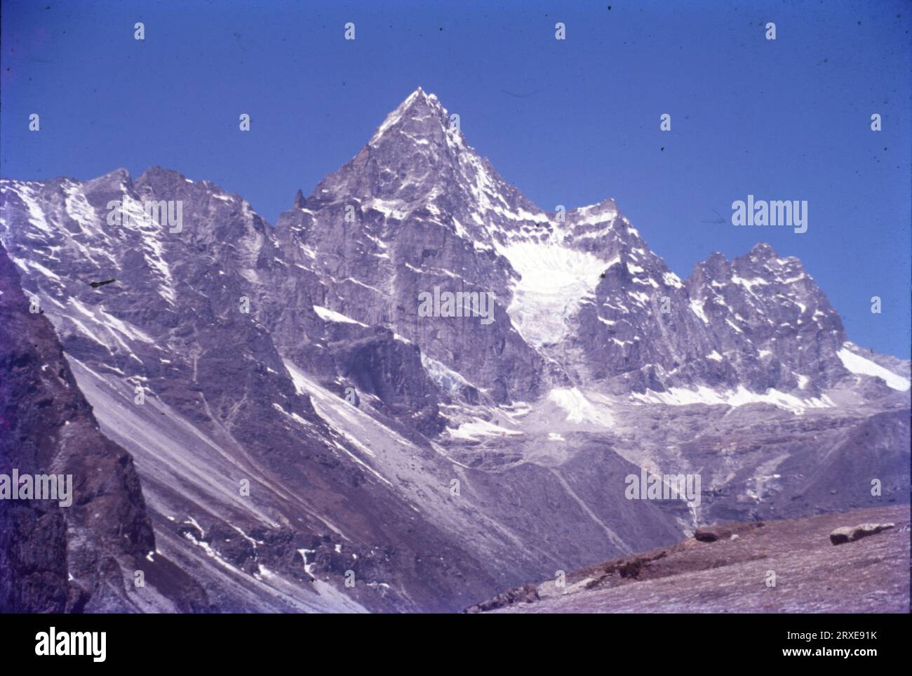 Himalayan Mountain Range, Snow Mountains, India-Nepal, Asia Stock Photo ...