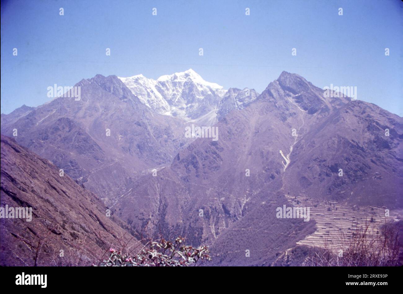 Himalayan Mountain Range, Snow Mountains, India-Nepal, Asia Stock Photo ...
