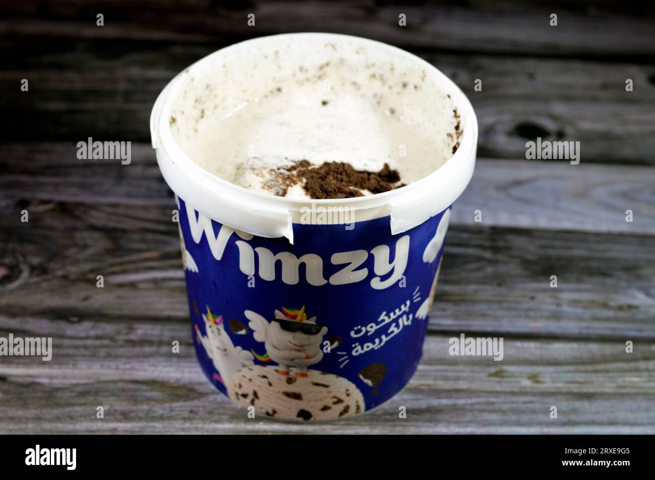 Cairo, Egypt, September 9 2023: Wimzy Ice cream biscuit creamy, frozen ...