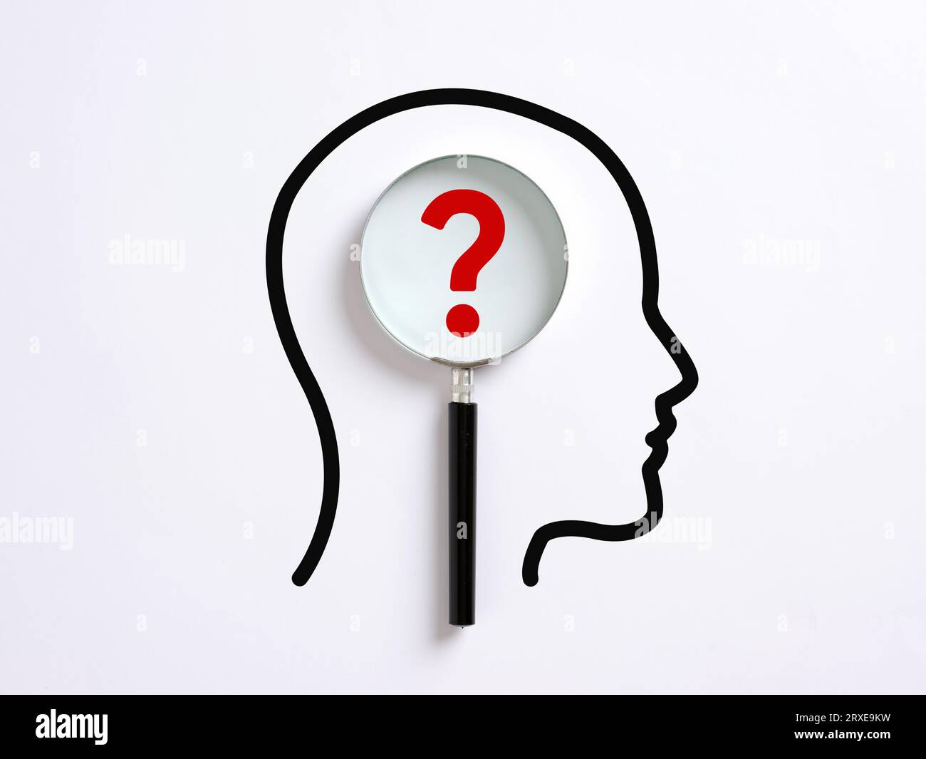 To search for answers. Brainstorming and thinking. Mental confusion ...