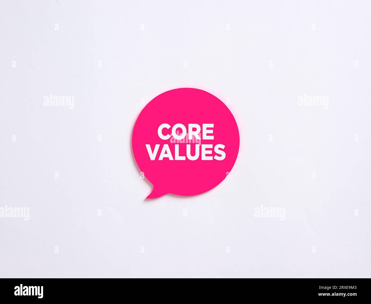 Speech bubble with the word core values. Business ethics and principles concept Stock Photo - Alamy