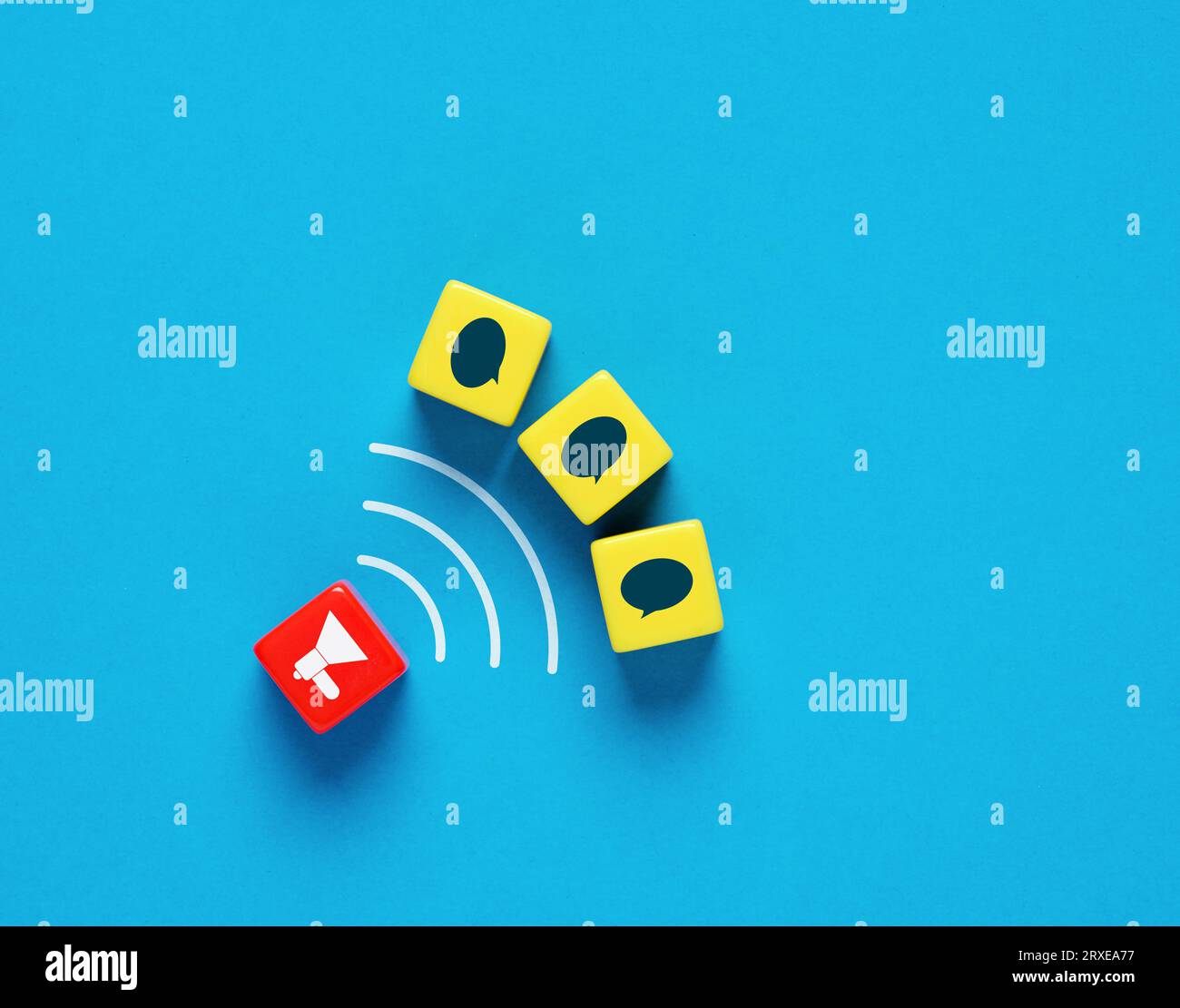 Broadcasting and advertisement concept. Communication, announcement or ...